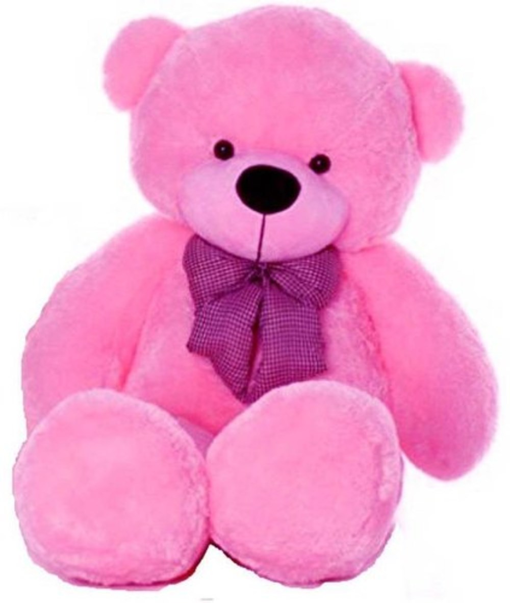Pink Teddy Bear with Ribbon (3 Feet) – Teddy Bear Gift Delivery in Qatar